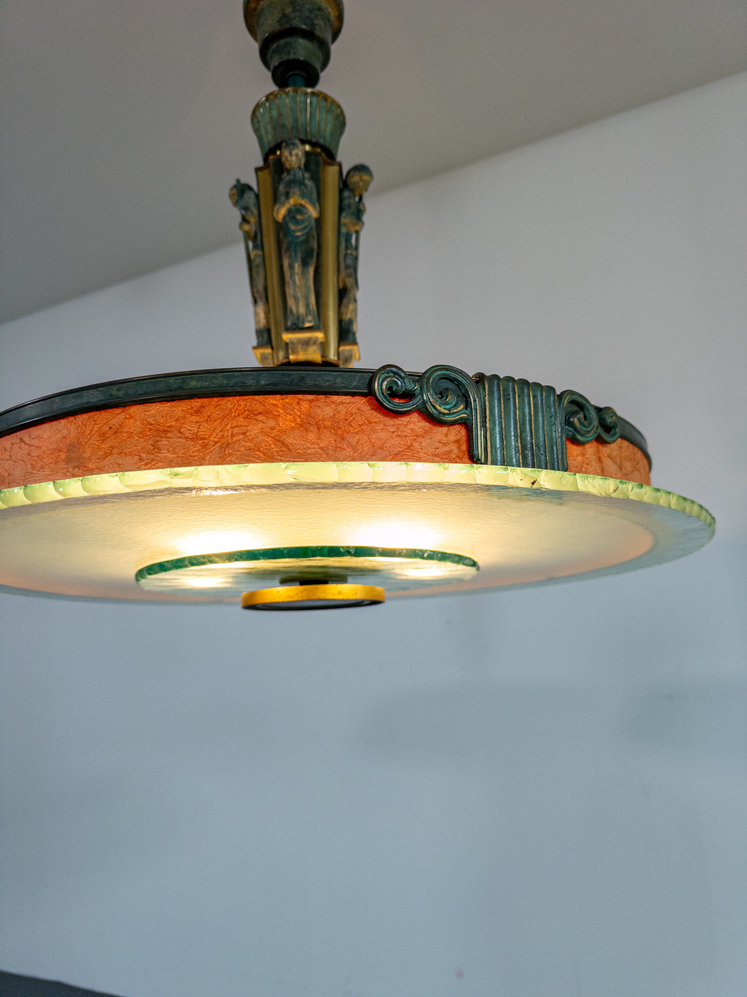 Art Deco Taklampa – Einar Bäckströms Metallvarufabrik • Reformfurniture